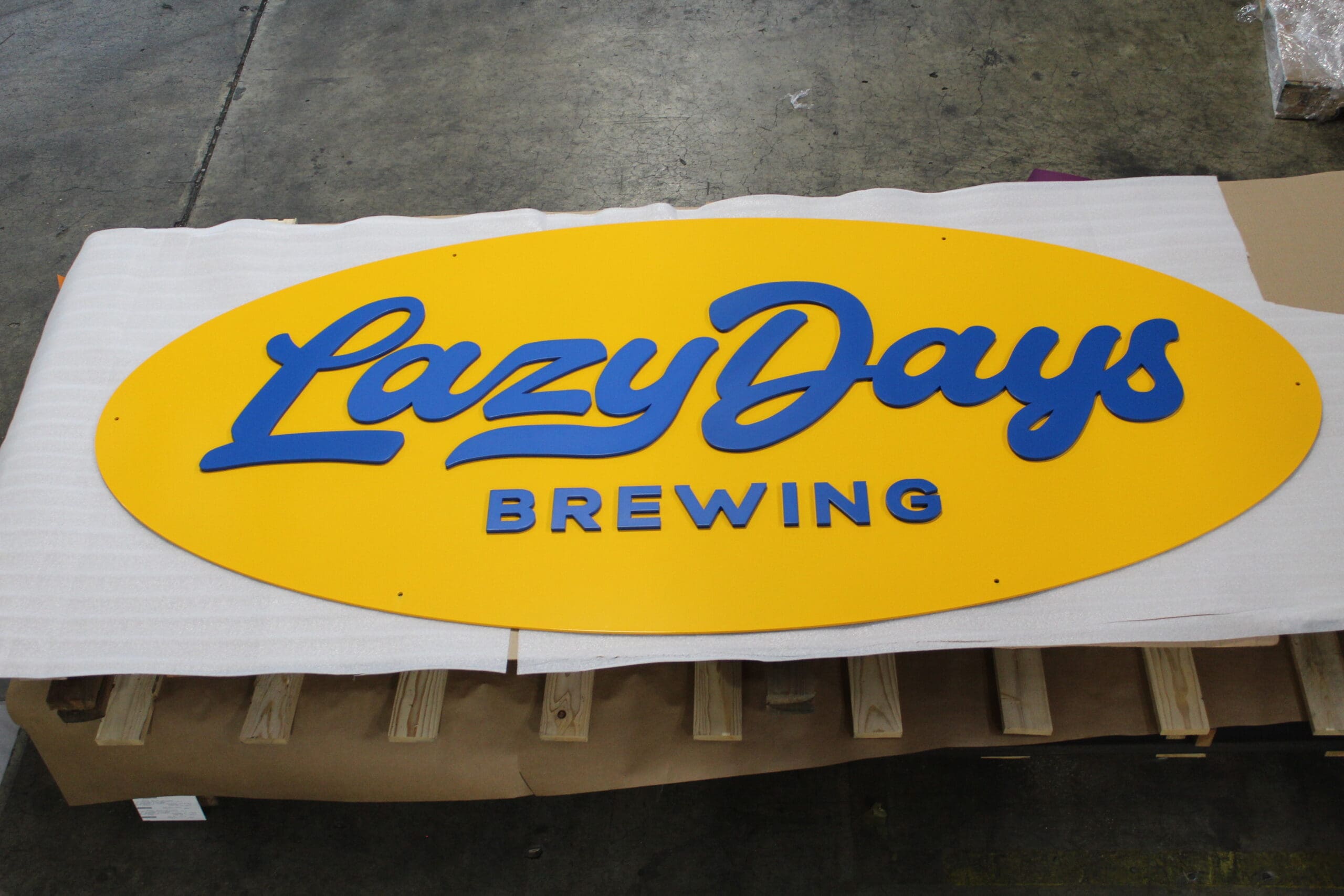 Welcoming Signage for Lazy Days Brewing - Roy Manufacturing